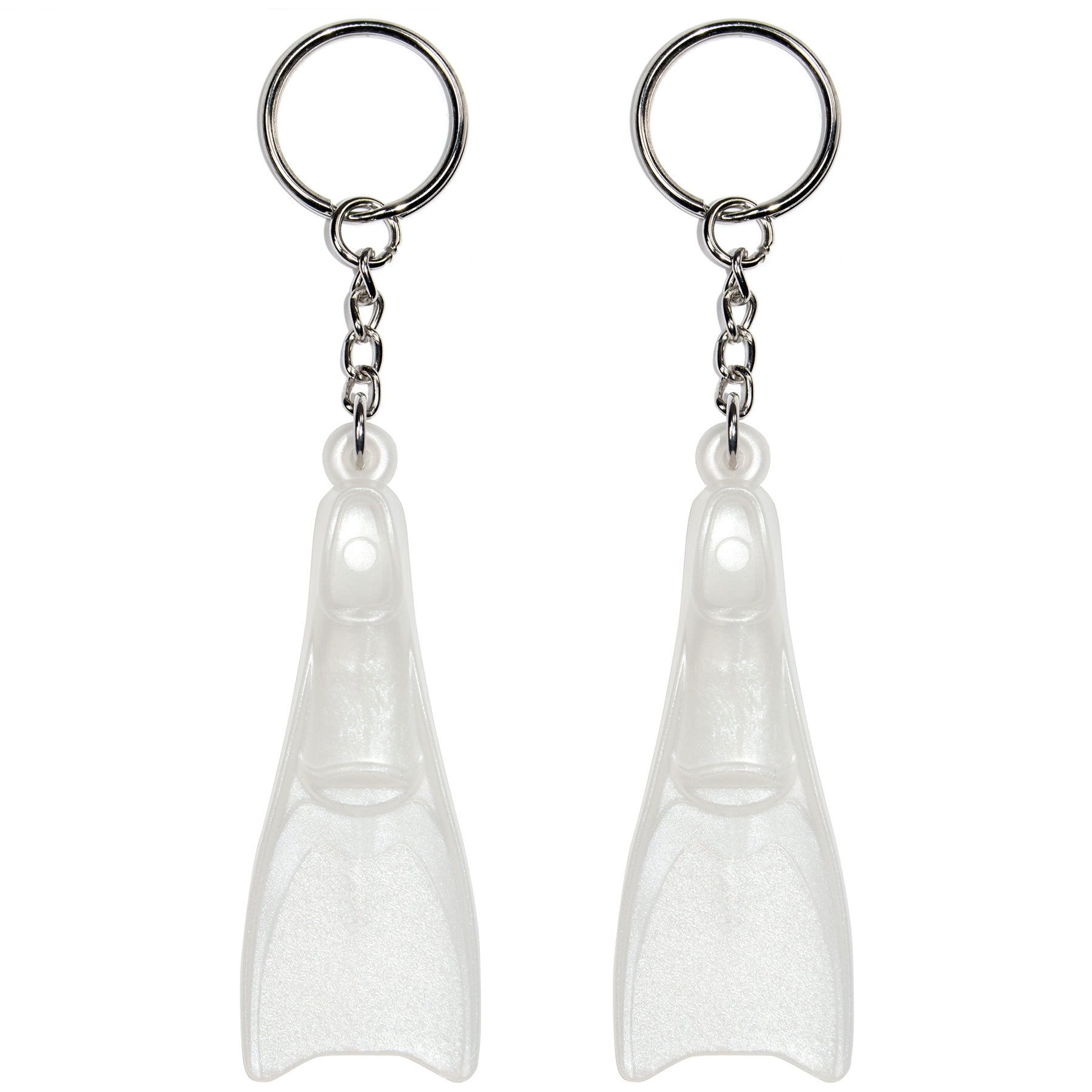 Swim Fin Keychain - Clear White 2-Pack – Flow Swim Gear